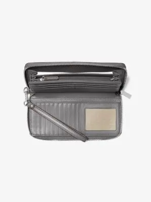 Michael Kors Jet Set Travel Large Leather Continental Wallet In By