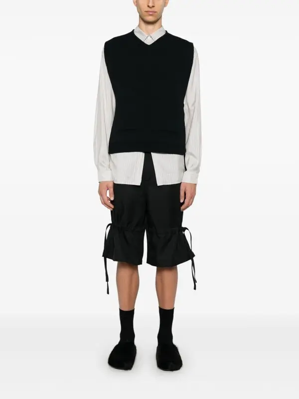 Comme Des Garçons Wide-leg Shorts - Black
