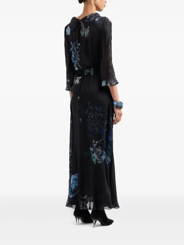 Giorgio Armani Floral-print Silk Maxi Dress