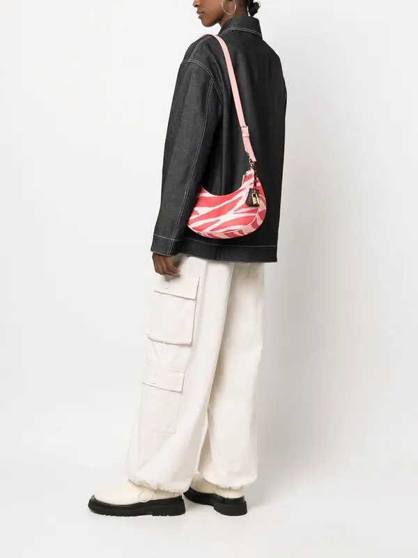 Mcm Zebra-print Leather Shoulder Bag
