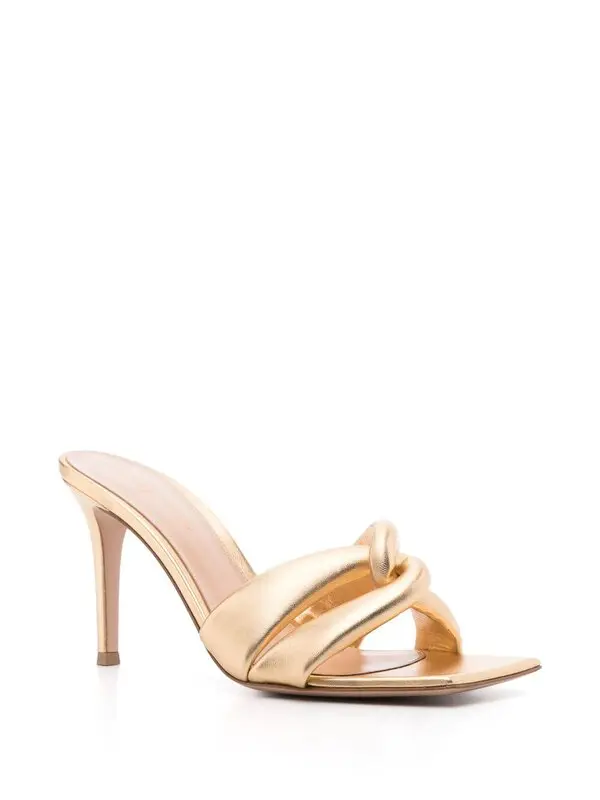 GIANVITO ROSSI 85mm Amour Mules - Gold
