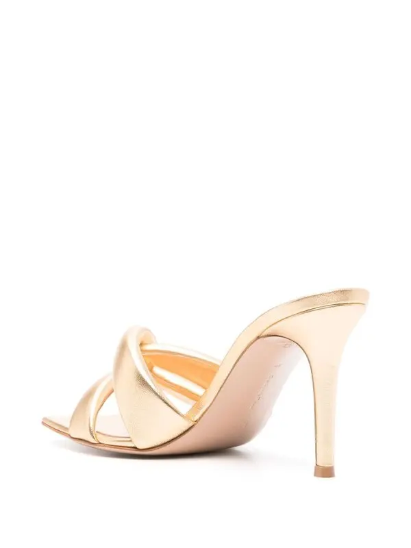 GIANVITO ROSSI 85mm Amour Mules - Gold