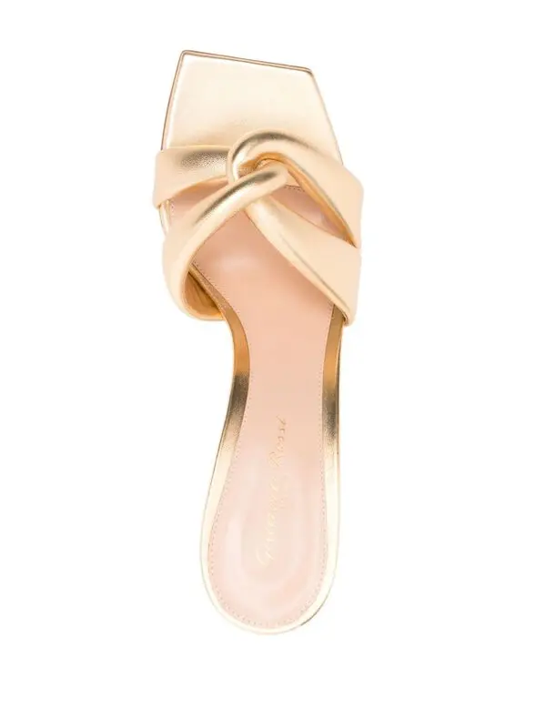 GIANVITO ROSSI 85mm Amour Mules - Gold