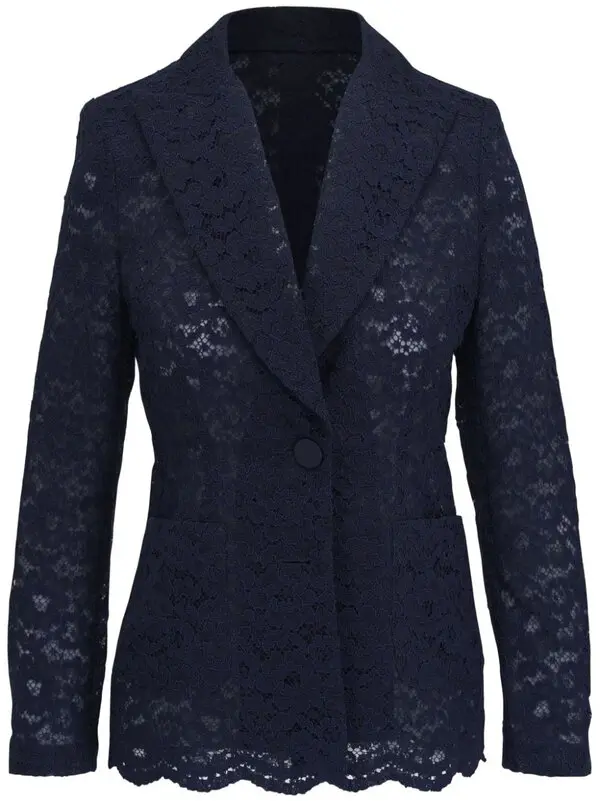 Talbot Runhof Lace Panelled Blazer