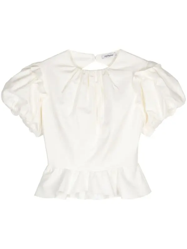 PARLOR Ruffle-trimmed Blouse