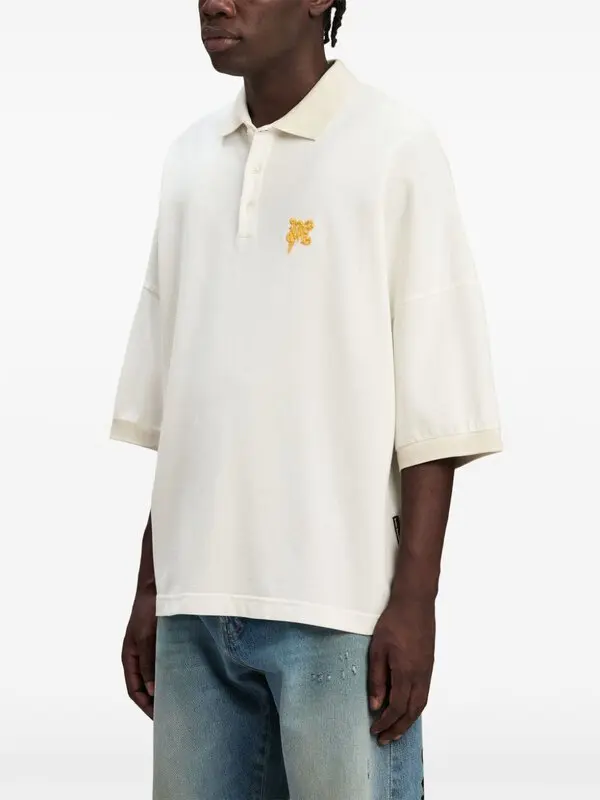 Palm Angels Logo-print Cotton Polo Shirt
