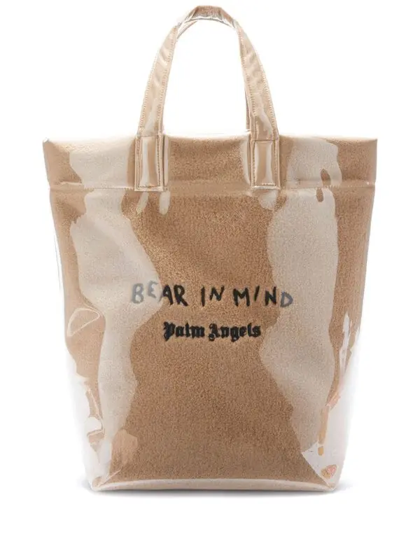 Palm Angels Bear In Mind Tote Bag - Brown