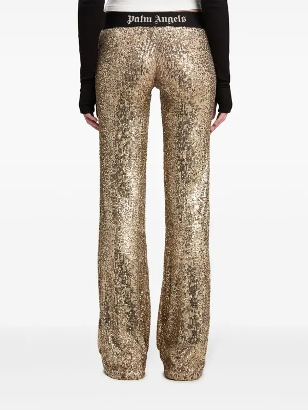 Palm Angels Sequin-design Flared Trousers