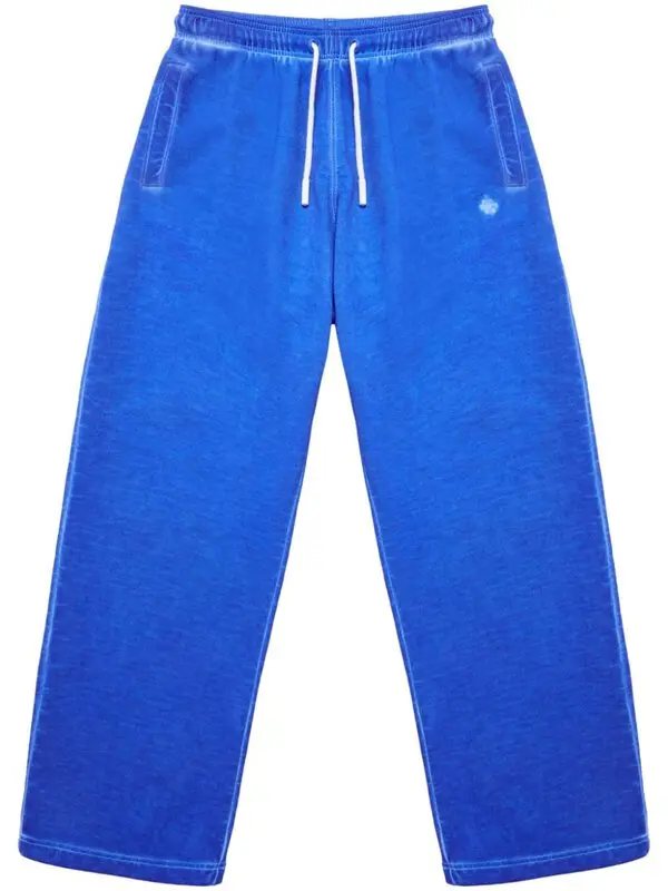 COUNTY OF MILAN Cross Drawstring Track Pants - Blue