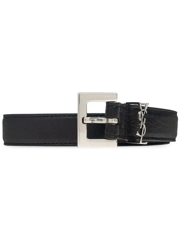 Saint Laurent Cassandre Loop Belt - Black
