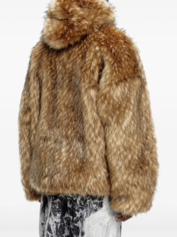 Diesel® W-Mag Faux-Fur Jacket In Brown - 30% Off | Editorialist