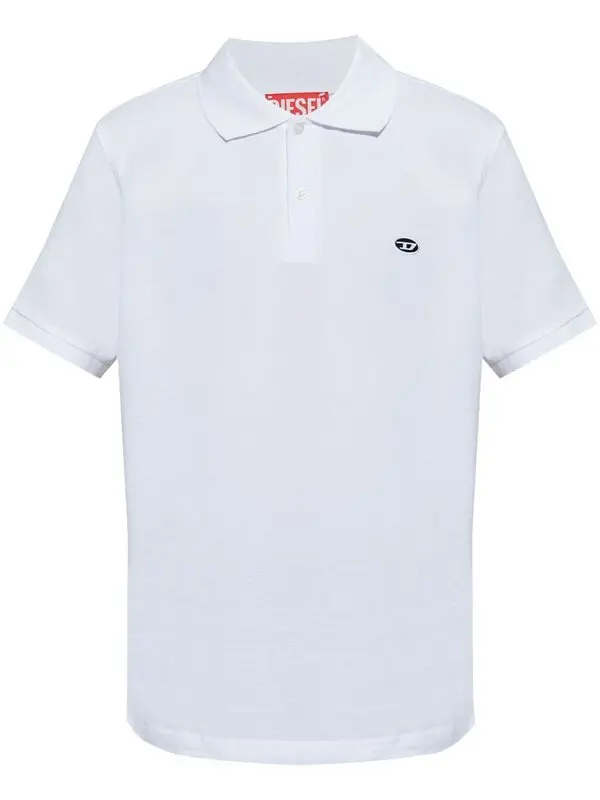 DIESEL® Logo-appliqué Cotton Polo T-shirt