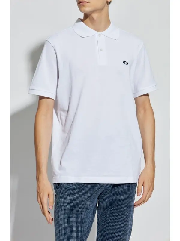 DIESEL® Logo-appliqué Cotton Polo T-shirt