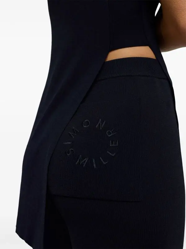 SIMONMILLER Knitted Flared Trousers - Black