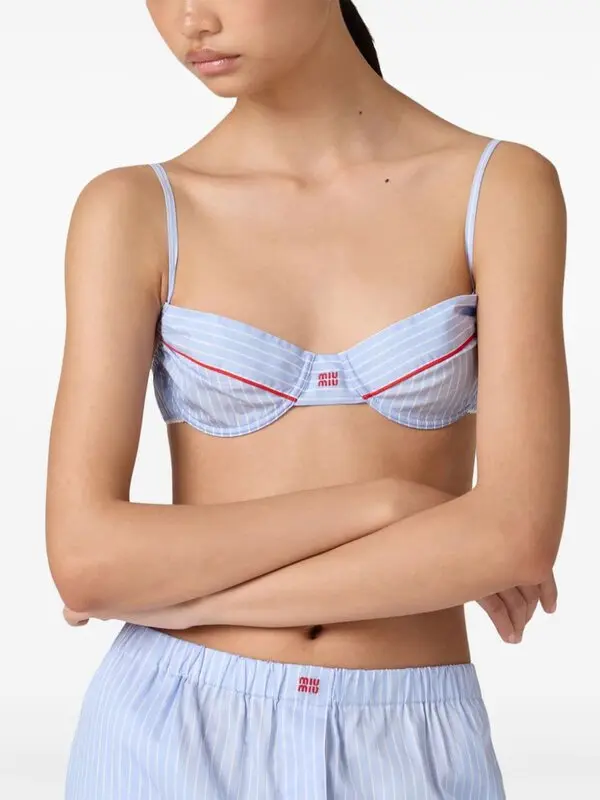 Miu Miu Stripe-print Bra