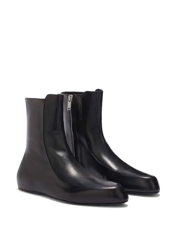 JIL SANDER Leather Ankle Boots