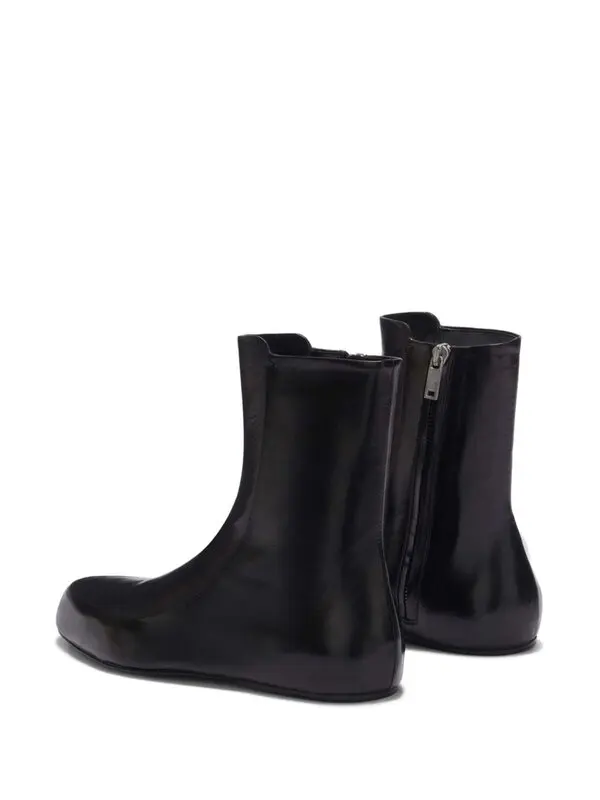 JIL SANDER Leather Ankle Boots