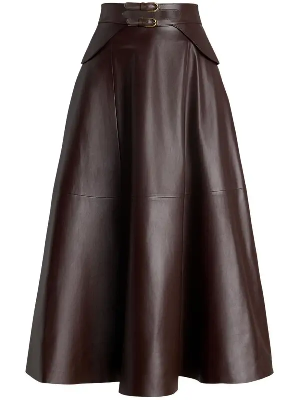 Ralph Lauren Soft Leather Midi Skirt
