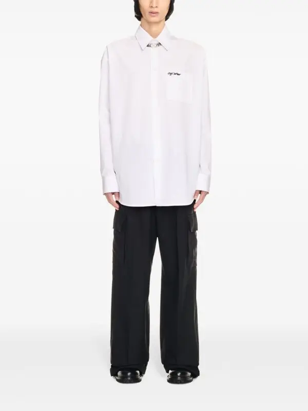 Off-White College Cotton-poplin Shirt