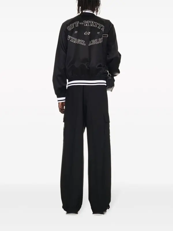 Off-White College Satin Bomber Jacket