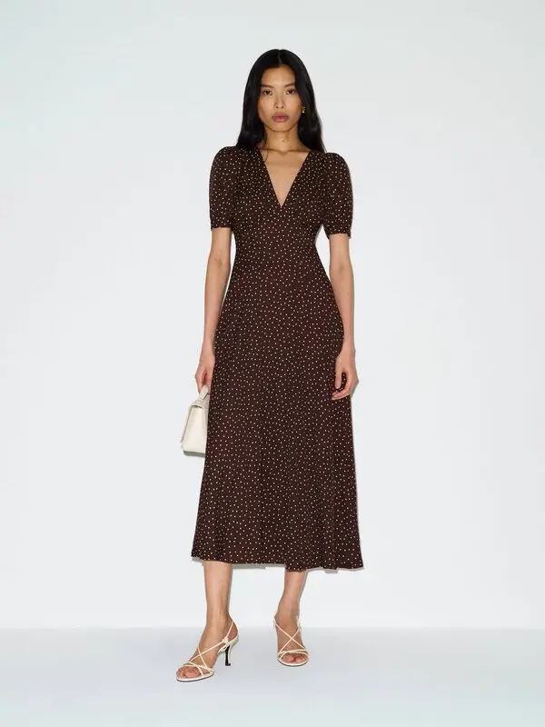 REFORMATION Naira Maxi Dress - Brown