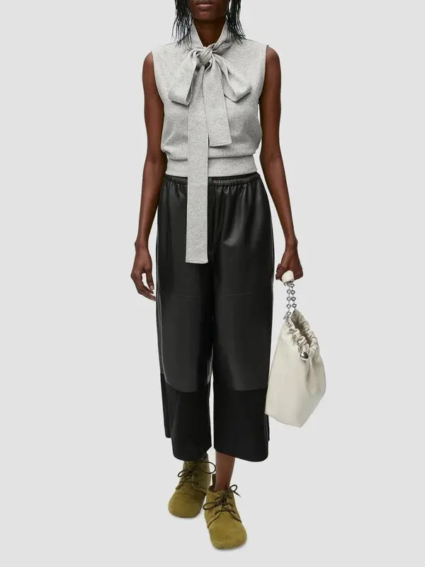 Loewe Cropped Leather Trousers