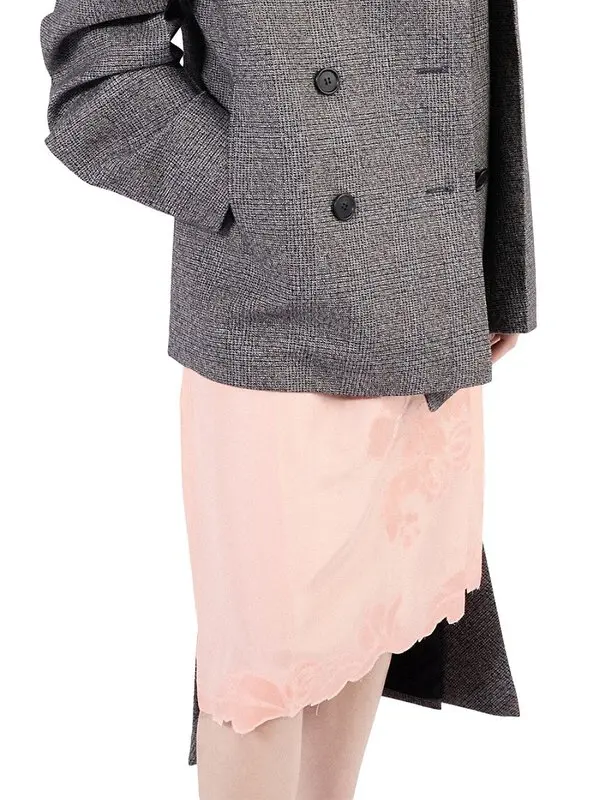 Prada Embroidered Habutai Silk Skirt