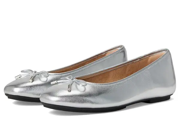 Fitflop Delicato Bow Metallic-leather Ballet Flats