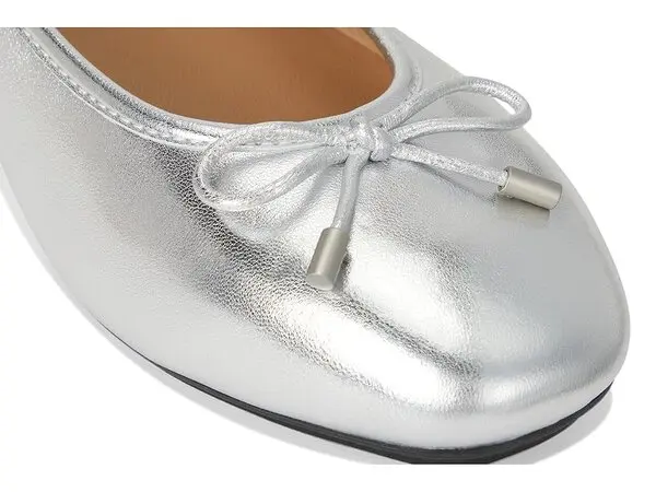 Fitflop Delicato Bow Metallic-leather Ballet Flats