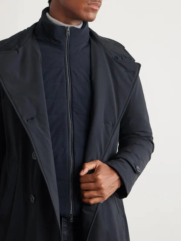 Herno Double-breasted Padded Shell Pea Coat