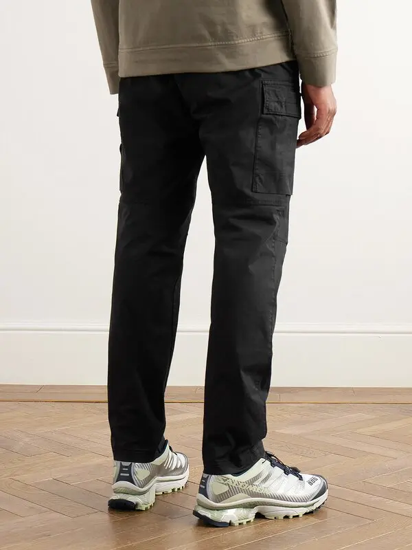 Buy Stone Island Straight-leg Cargo Trousers - Black At 30% Off