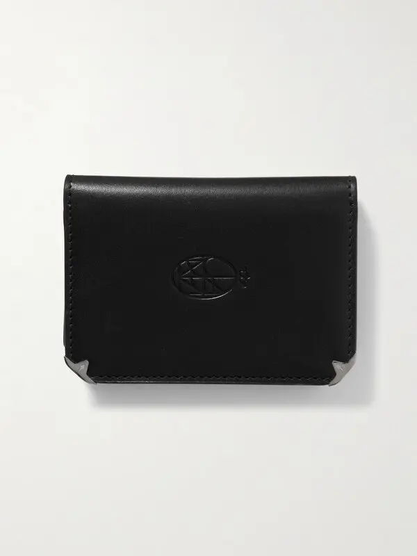 JACQUES MARIE MAGE Elston Leather Trifold Wallet - Black