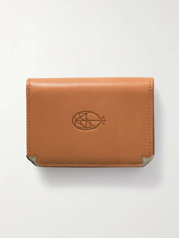 JACQUES MARIE MAGE Elston Leather Trifold Wallet - Brown