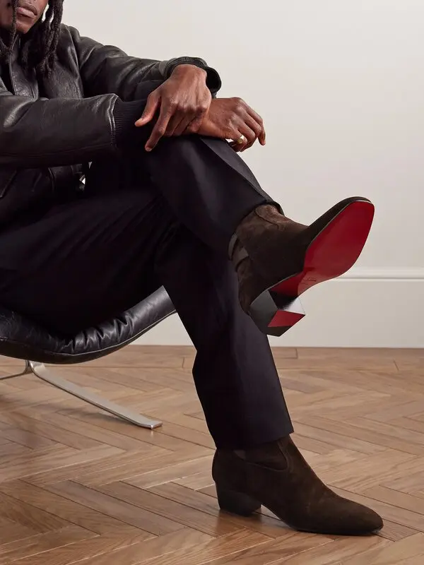 Christian Louboutin Rosalio Jodhpur Buckled Chelsea Boots  display picture 2