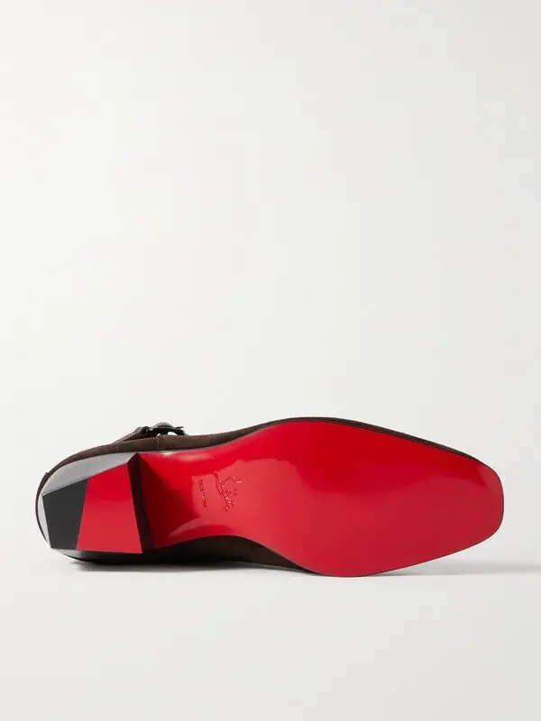 Christian Louboutin Rosalio Jodhpur Buckled Chelsea Boots  display picture 2