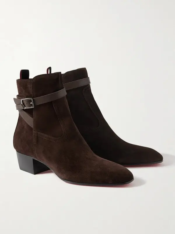 Christian Louboutin Rosalio Jodhpur Boots Suede Men’s 44.5 Christian Louboutin Rosalio Jodhpur Suede Leater Boots in  main image 3