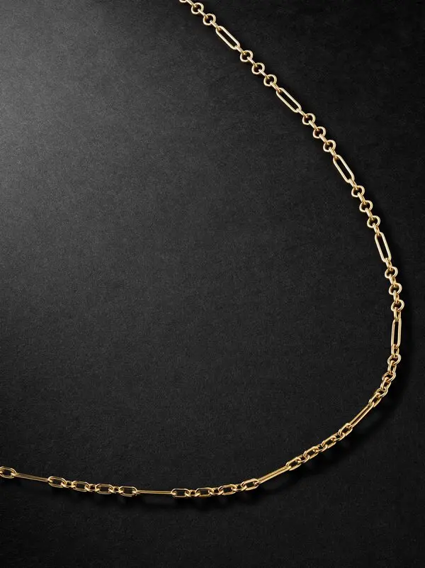 FOUNDRAE Mixed Clip 18-karat Chain Necklace - Gold