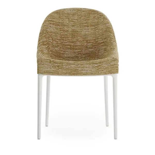 KARTELL Eleganza Ela Dining Chair, White Legs - Mustard