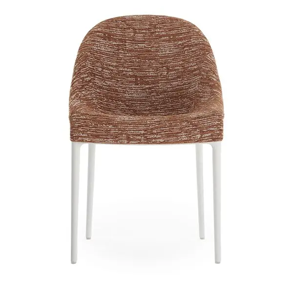 KARTELL Eleganza Ela Dining Chair, White Legs - Rust