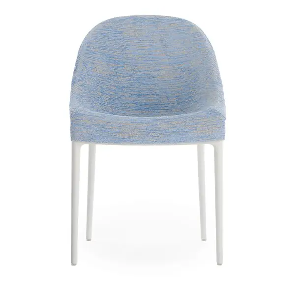KARTELL Eleganza Ela Dining Chair, White Legs - Sky Blue