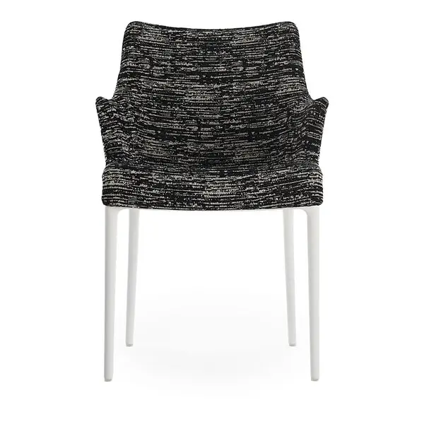 KARTELL Eleganza Nia Melange Dining Armchair, White Legs - Black