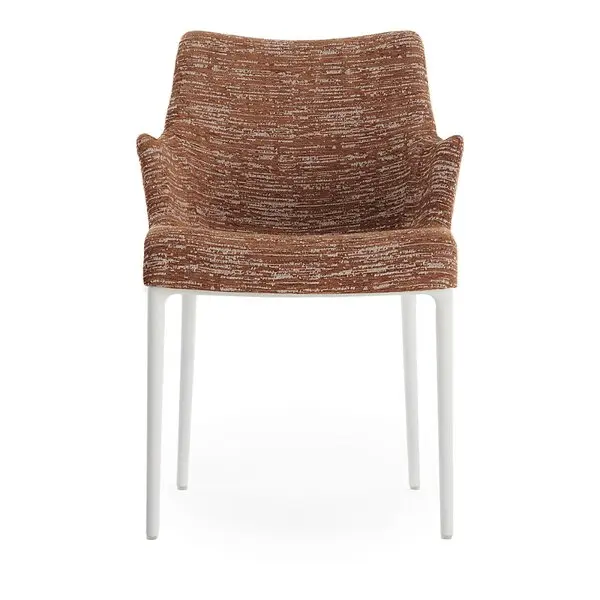 KARTELL Eleganza Nia Melange Dining Armchair, White Legs - Rust