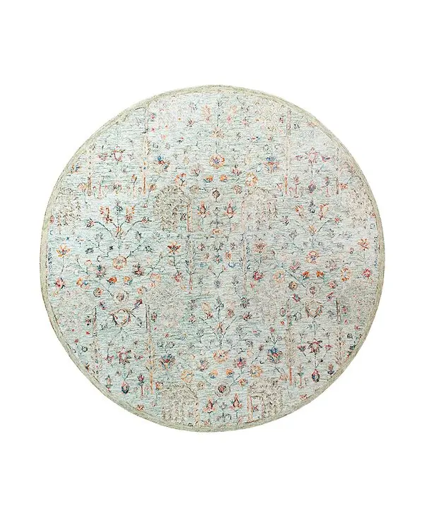LR HOME Vintage Vinta-81922 Round Area Rug, 8'6 X 8'6 - Sage