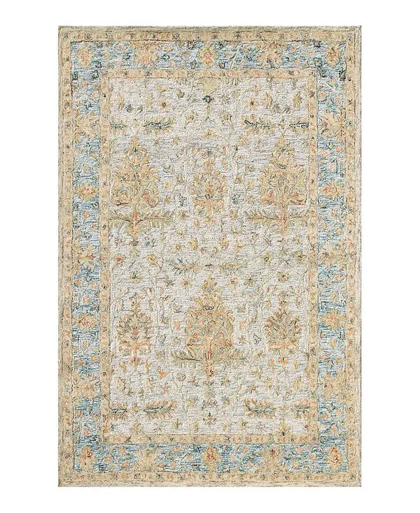 LR HOME Vintage Vinta-81924 Area Rug, 2' X 3 - Ivory/ Blue