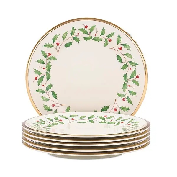LENOX Holiday Salad Plate, Set Of 6 - Ivory