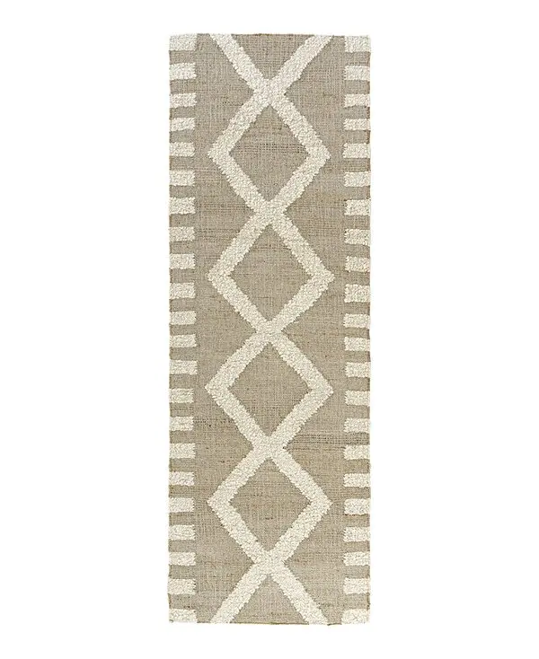 LR HOME Geoblend Geobl-82522 Runner Area Rug, 2'6 X 8 - Beige/natural
