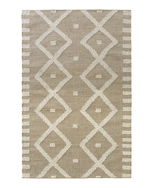 LR HOME Geoblend Geobl-82522 Area Rug, 5' X 7'9 - Beige/natural