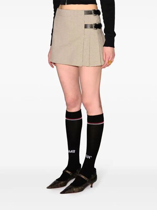 AMBUSH Checkered Belted Miniskirt