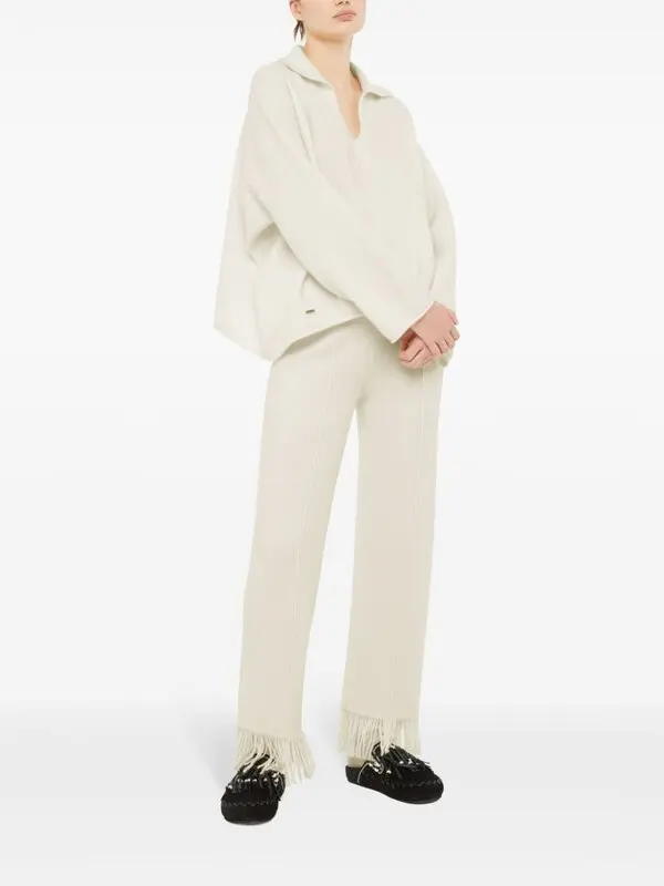 Alanui Fringe-detail Trousers - White