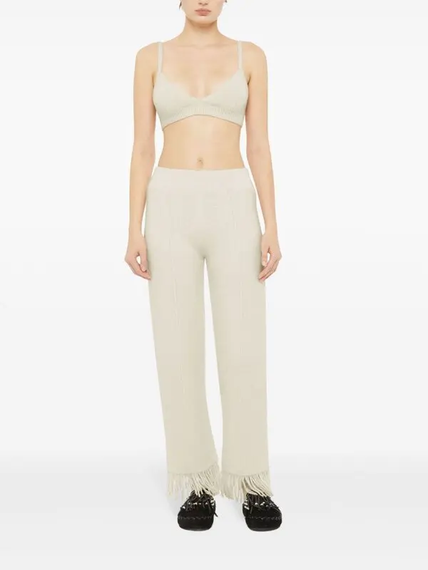 Alanui Fringe-detail Trousers - White